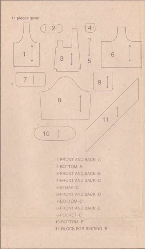New Look 6574 Sewing Pattern, Bags, Cut, Incomplete – Patterns Central