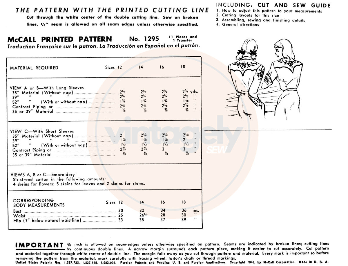 40s Women's Western Shirt with Embroidered Decorative Yokes, Bust 32 ...