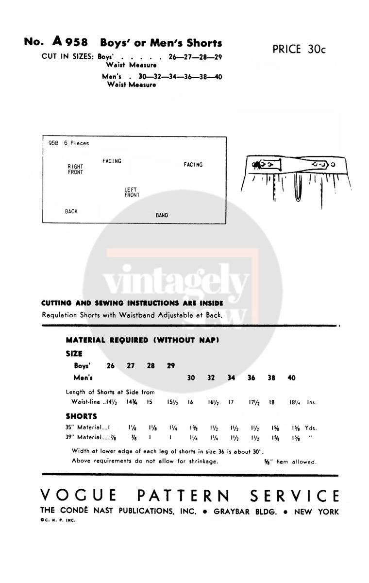 40s Wartime Era Men's Regulation Shorts with Adjustable Waistband, Wai ...