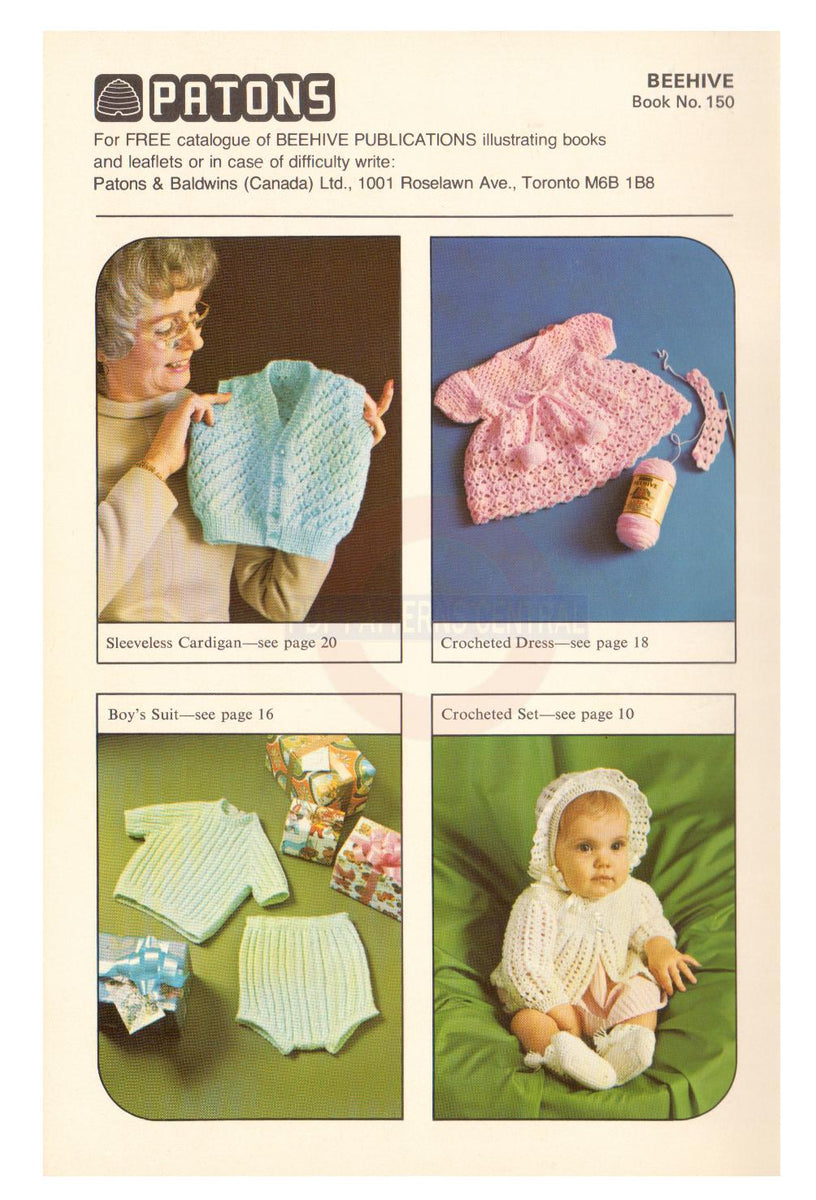 Patons 150 - 70s Knitting Patterns for Babies Instant Download PDF 24 ...
