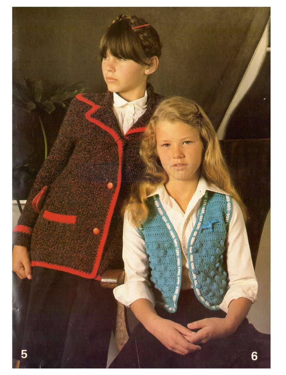 Patons 596 Eight 70s Crochet Patterns for Girls Instant Download PDF 1 ...