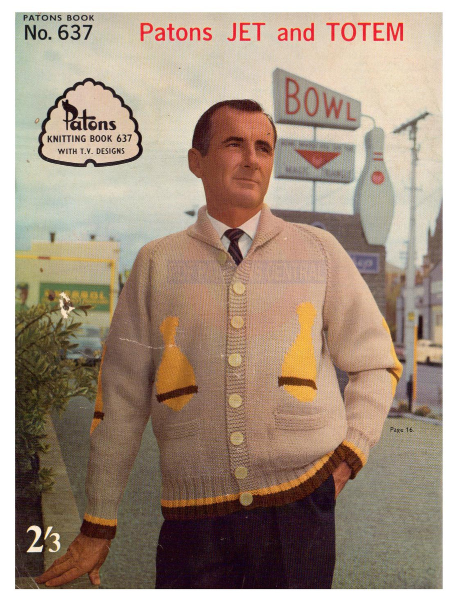 Patons 637 - 50s Knitting Patterns for Men Instant Download PDF 24 pag ...