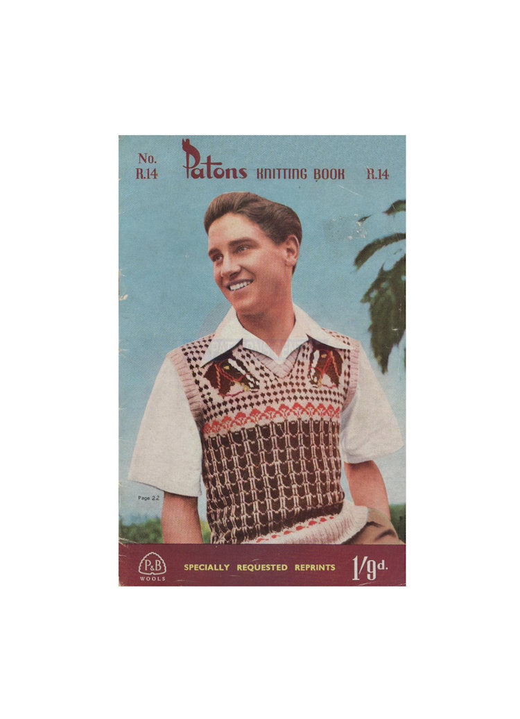 Patons R.14 - Knitting Designs for Men Instant Download PDF 52 pages ...