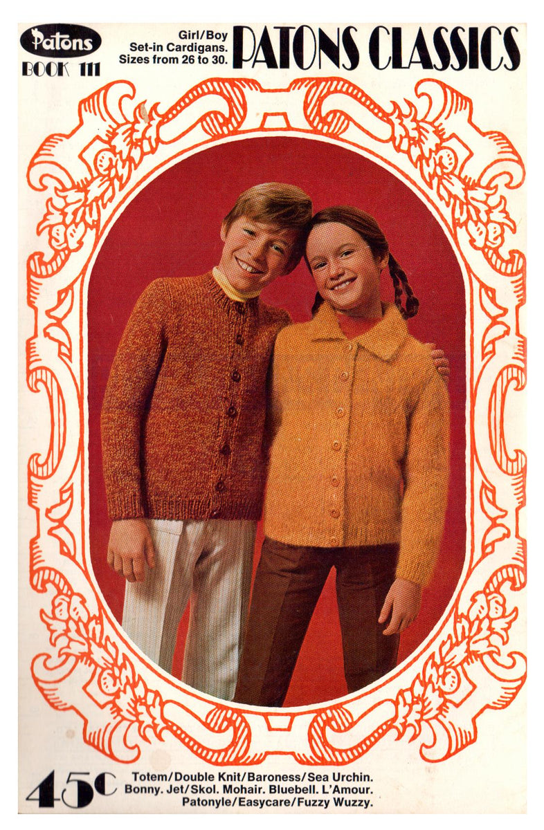 Patons 111 - Early 70s Knitting Patterns for Cardigans with Set-in Sle ...