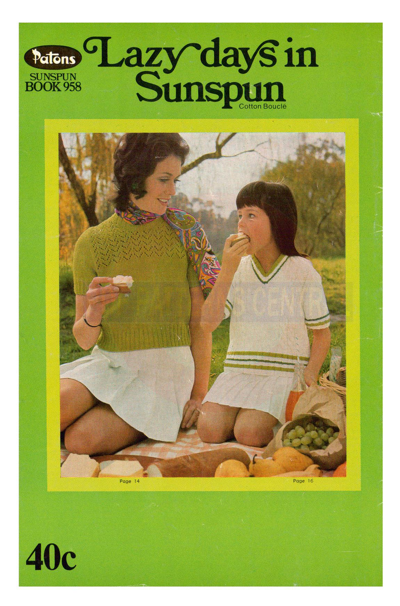 Patons 958 - 70s Knitting Patterns for Women and Girls Instant Downloa ...