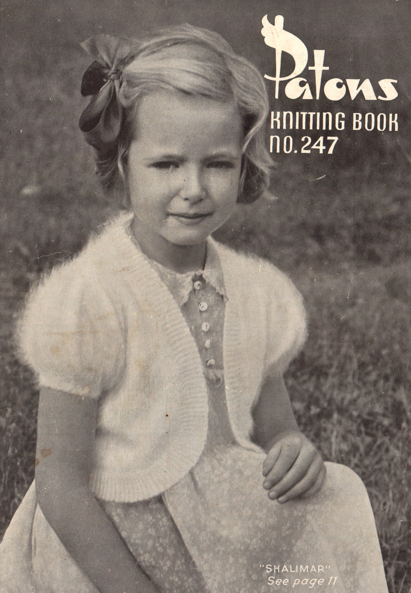 Patons 247 - 40s Angora Knitting Patterns for Women and Children Insta ...