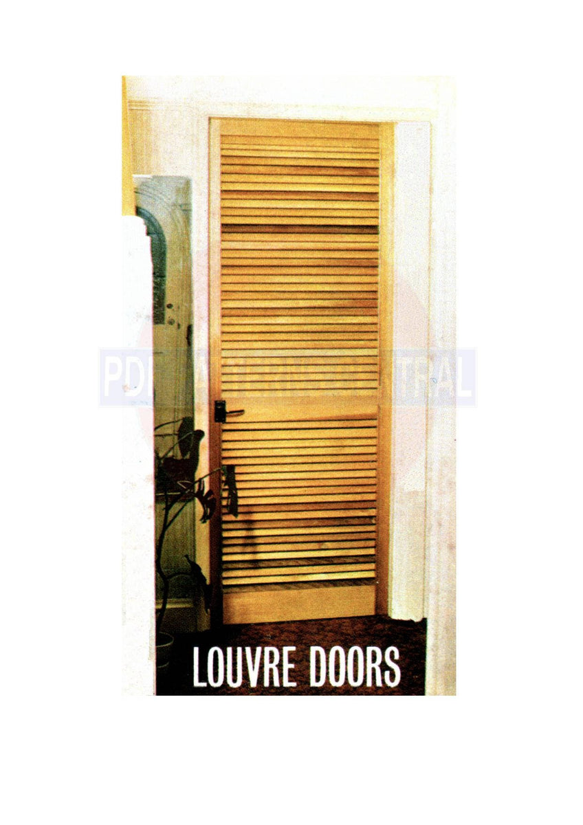 Vintage 60s-70s Louvre Doors Woodworking/Carpentry Plans and Instructi ...