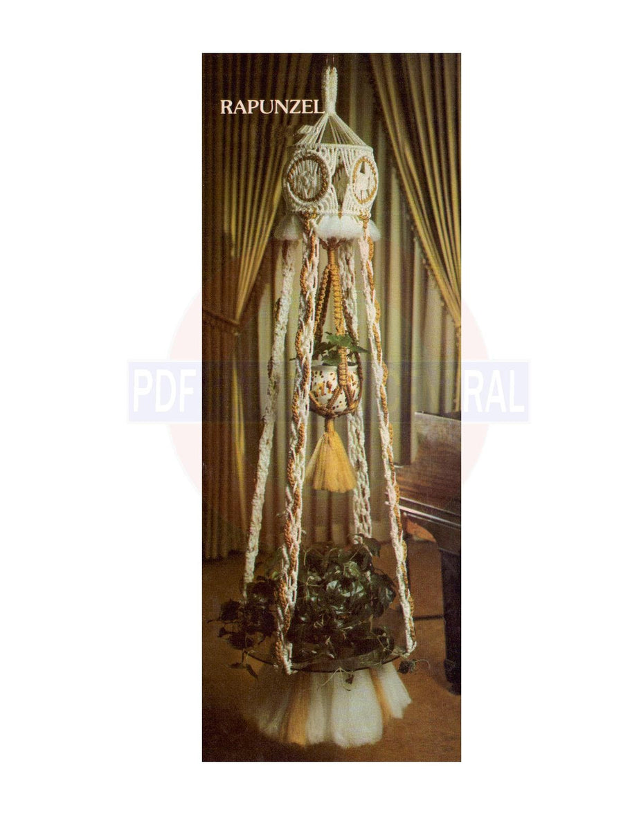 Vintage 1970s "Rapunzel" Display Hanger Pattern Instant Download PDF 2 ...