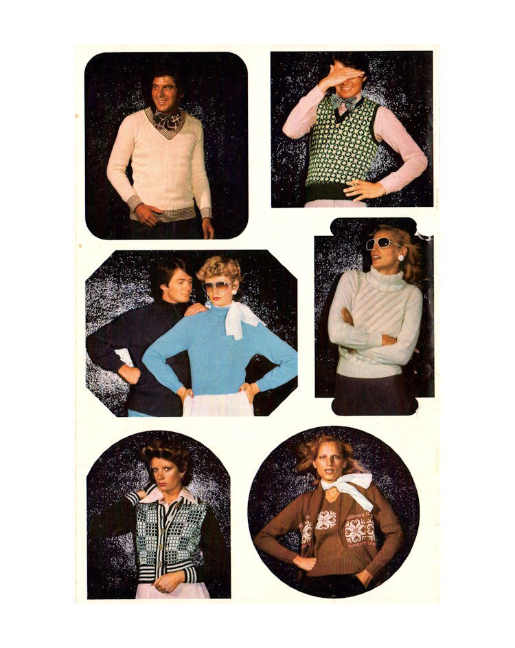 Patons 455 - 70s Knitting Patterns for Jumpers, Cardigans, Vests etc ...