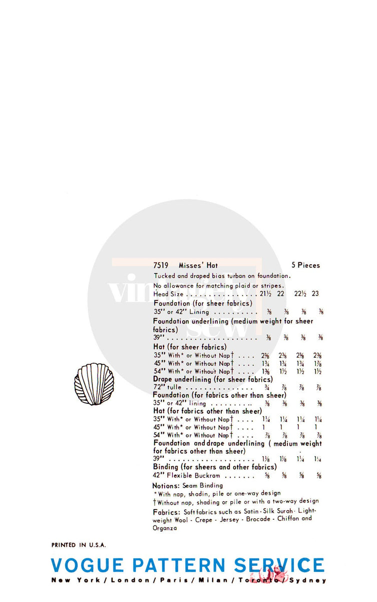 60s Tucked and Draped Turban Hat by Halston, Head Size 21.5 (54.6 cm ...