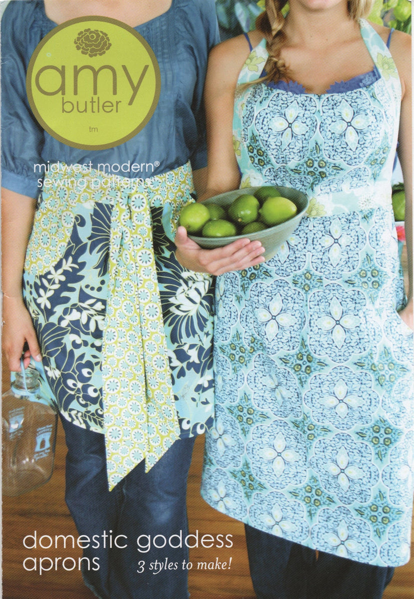 Amy Butler Domestic Goddess Aprons in Three Styles, Uncut, Factory Fol ...
