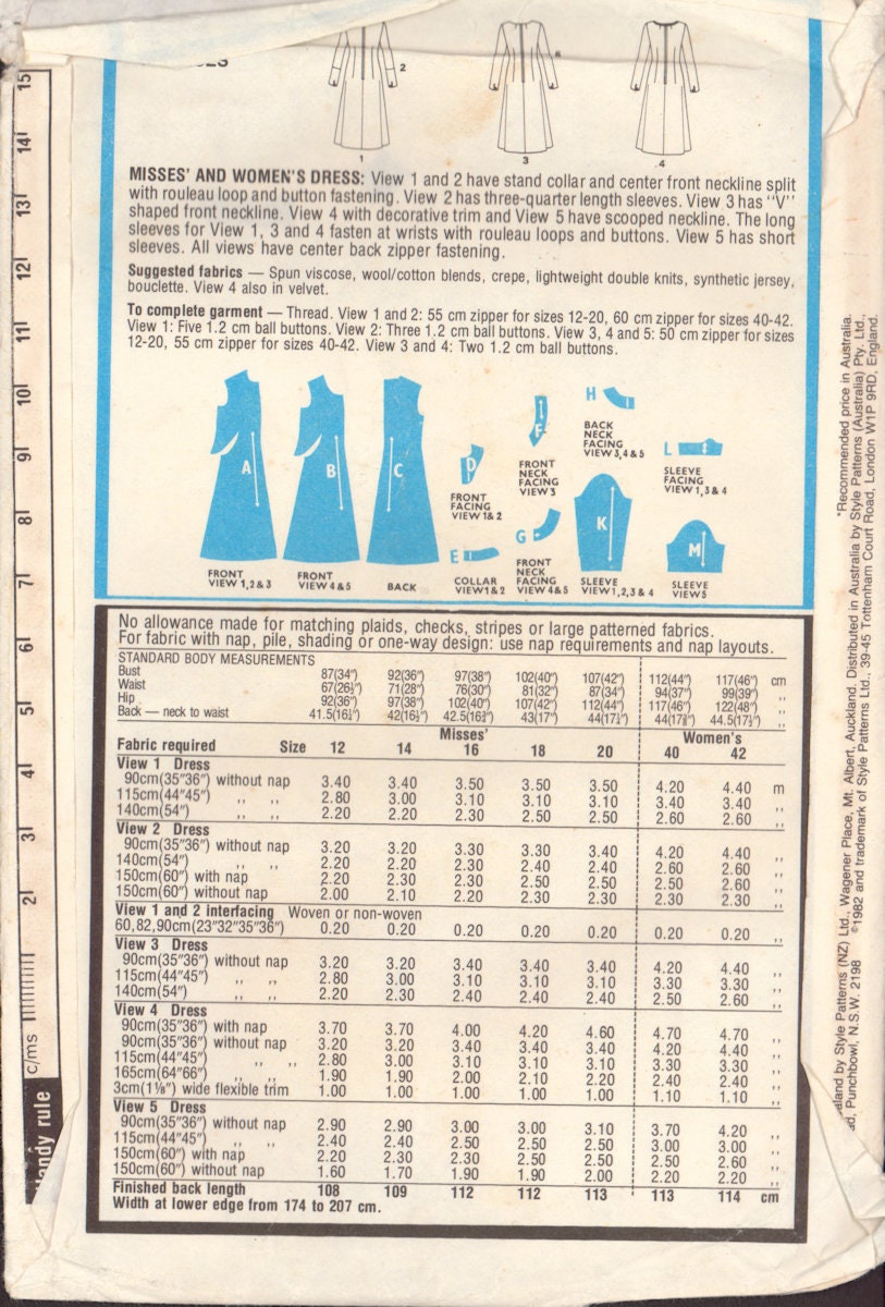 Style 3177 Sewing Pattern, Dress, Size 16, Partially Cut, Complete ...